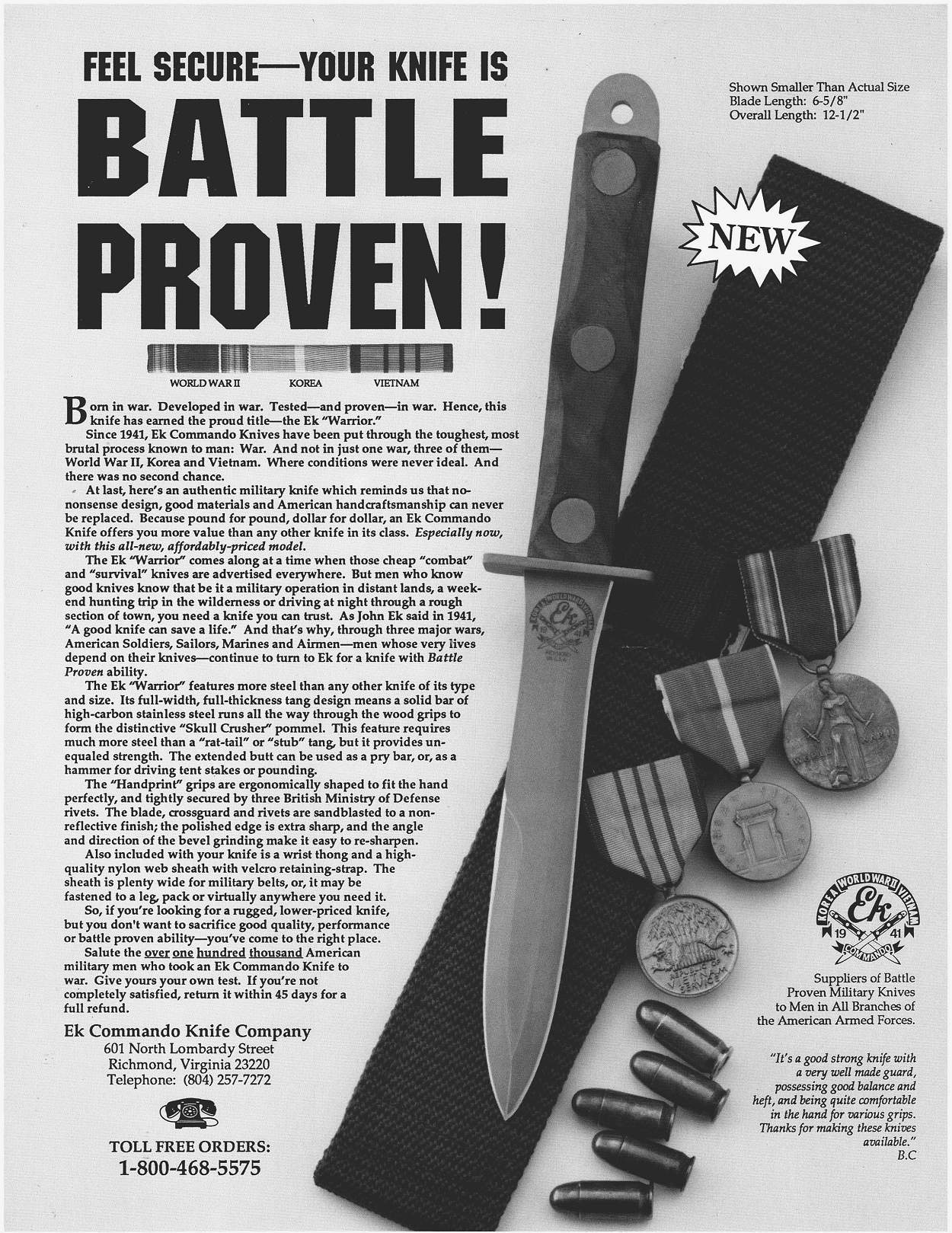 EK COMMANDO KNIFE DOCUMENTS
